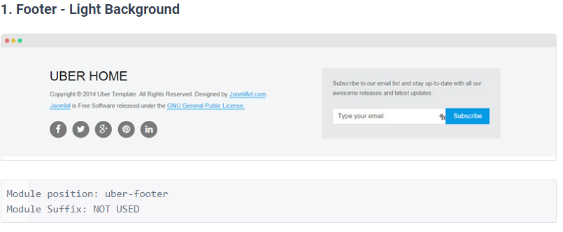 Uber Social Media Buttons - JoomlArt