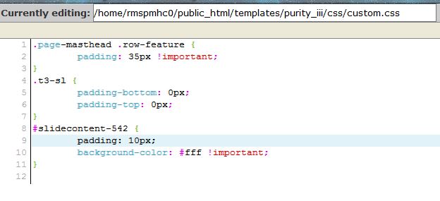 To much padding. - JoomlArt