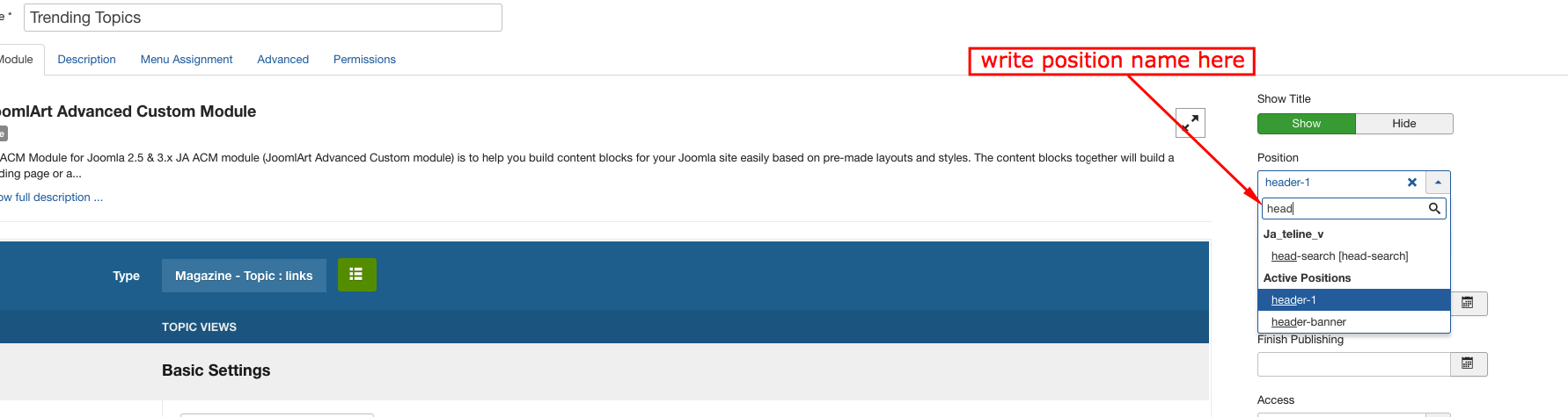 Position Displaying In Layout Is Not Available For Modules Joomlart