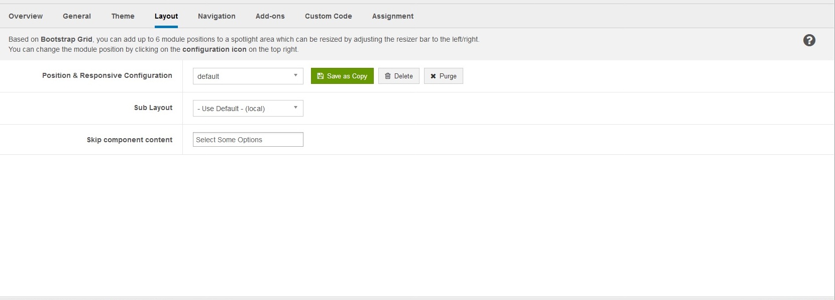 Megastore layout responsive options - JoomlArt