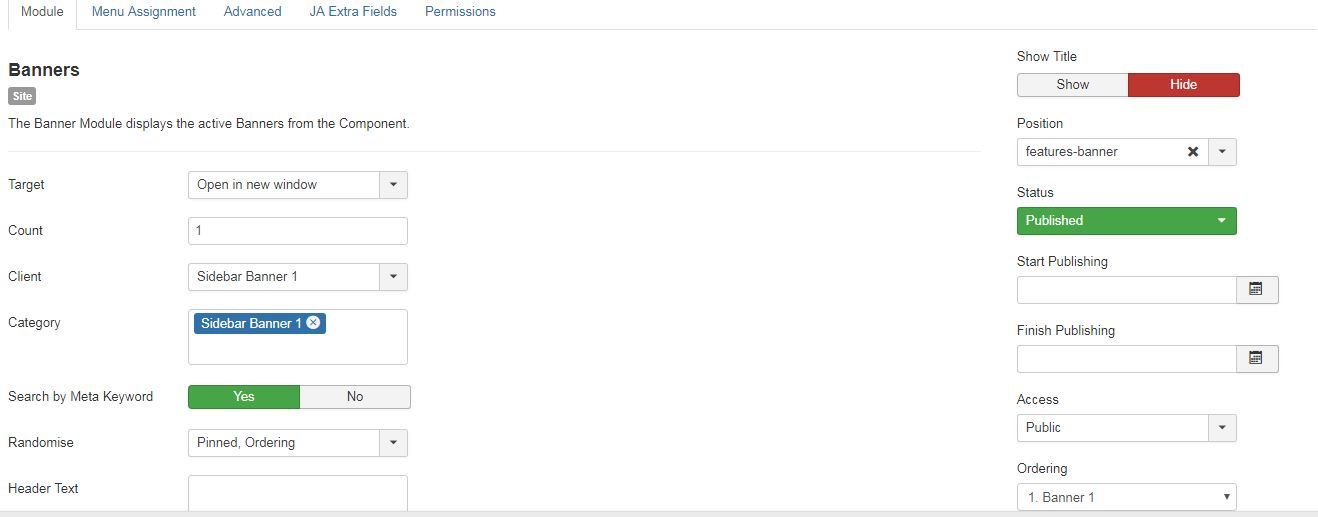 Banners not getting displayed in Features-Banner position - JoomlArt