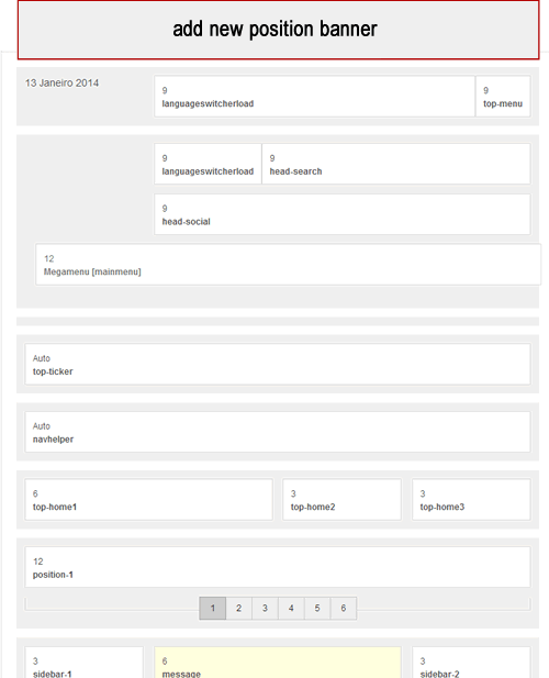 Adding new positions in the template Nex 1.0.2 T3 - JoomlArt