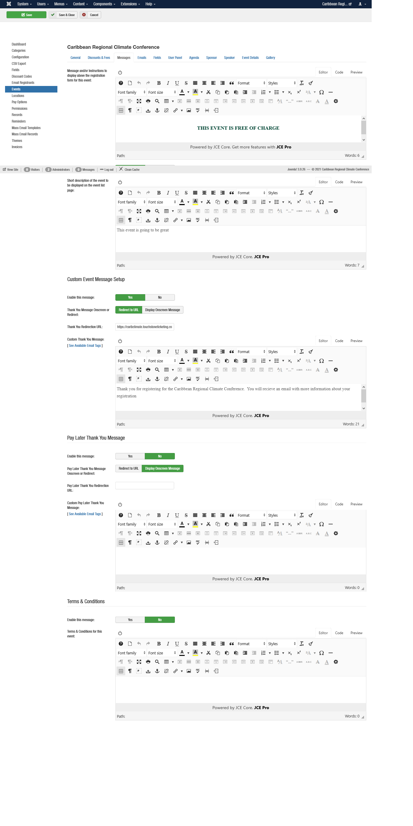 Notice Empty message body - Support Central