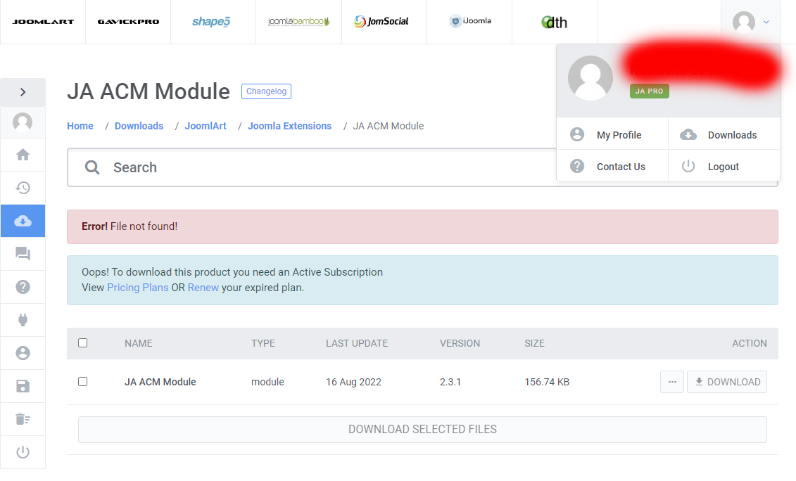 ja extension manager - Support Central